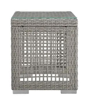 MODWAY Aura Outdoor Patio Wicker Rattan Side Table