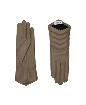 AGNELLE Agnelle Apoline Quilted Gloves Beige