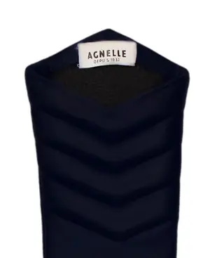 AGNELLE Apoline Quilted Gloves - Navy