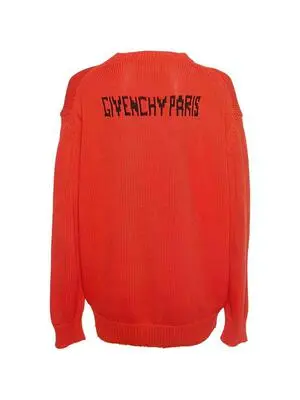 Givenchy Logo-intarsia Oversized Cotton Sweater
