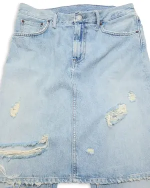 Acne Studios Layered Denim Skirt Jeans - Light Blue