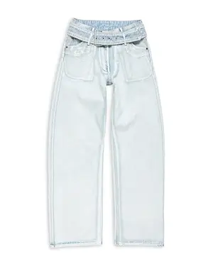 Women's Belt White Jeans
