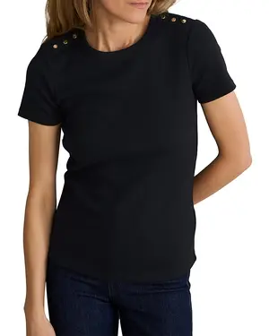 HOBBS LONDON Eva Ribbed Tee