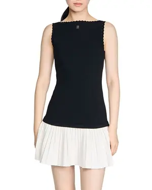 Sandro Two-tone Short Dress