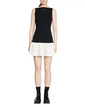 Sandro Two-tone Short Dress