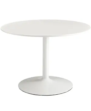 MODWAY Revolve Round Wood Dining Table - White