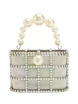 Rosantica Holli Pearl-embellished Mini Bag - Neutrals