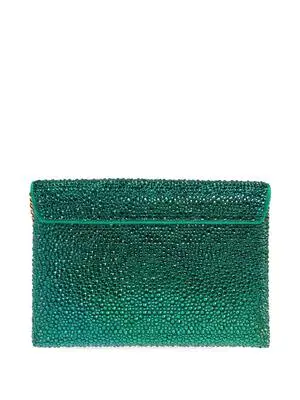 Versace La Medusa Embellished Satin Clutch