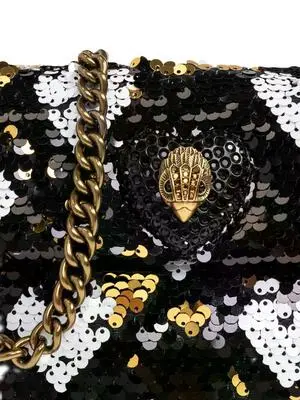 Kurt Geiger Sequin Heart Chain Shoulder Bag - Black