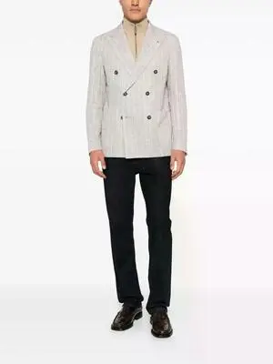 Tagliatore Double-breasted Striped Blazer