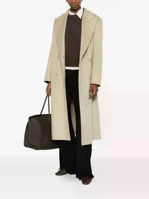 THE ROW Hariet Double-breasted Coat - Neutrals