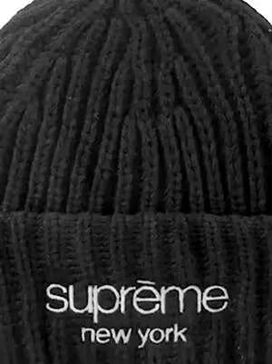 Supreme Ribbed Logo Beanie