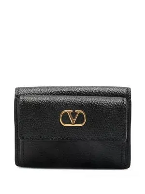 Valentino Garavani Vlogo Leather Wallet - Black