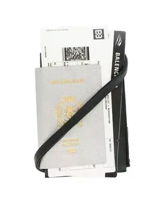 Balenciaga Passport-motif Leather Phone Holder