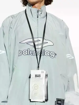 Balenciaga Passport-motif Leather Phone Holder