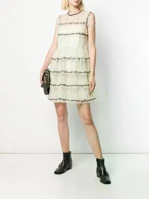 Red Valentino Tulle Tiered Mini Dress