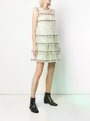Red Valentino Tulle Tiered Mini Dress