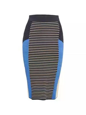 Simkhai Geometric-pattern Knit Midi Skirt