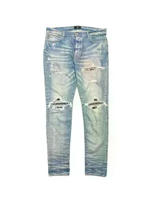 Amiri Distressed Jeans With Bandana Patch