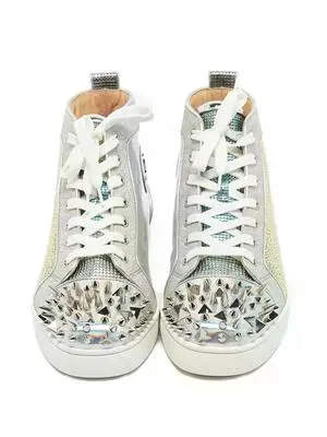 CHRISTIAN LOUBOUTIN Pik Pik Iridescent Crystal Trainers