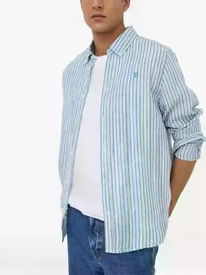 LES DEUX Striped Button-up Shirt