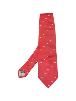 Emporio Armani Logo-jacquard Tie - Red