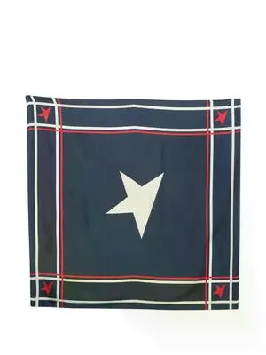 GOLDEN GOOSE Star-print Scarf - Blue