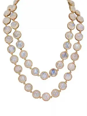 Irene Neuwirth Rainbow Cabochon Moonstone Necklace