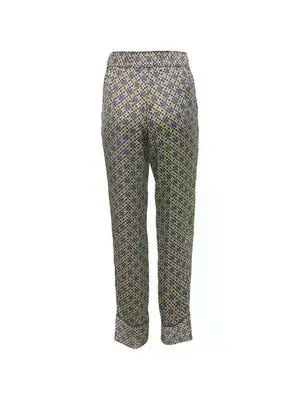 Sandro Floral Satin Straight Trousers