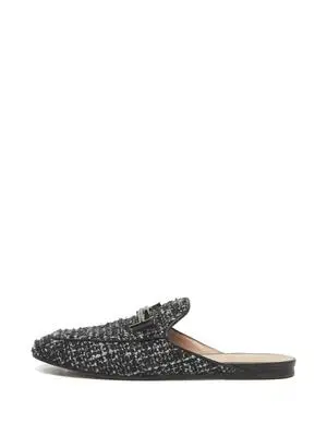 TOD'S Double T Tweed Mules