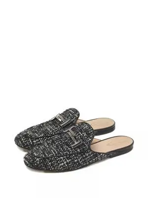 TOD'S Double T Tweed Mules