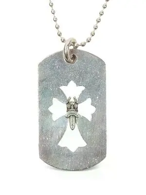 Chrome Hearts Dagger Dog Tag Pendant Necklace