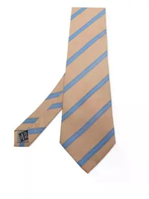 Valentino Garavani 1990s Striped Silk Tie - Neutrals