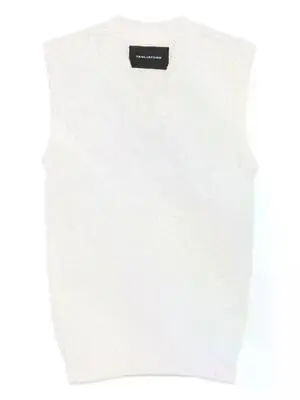 Tagliatore V-neck Knitted Vest - Neutrals