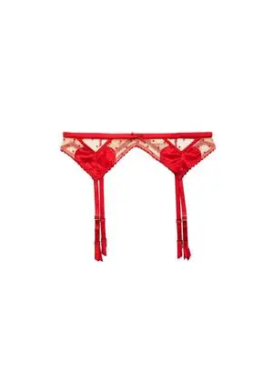 Fleur Du Mal Amour Garter Belt - Rouge