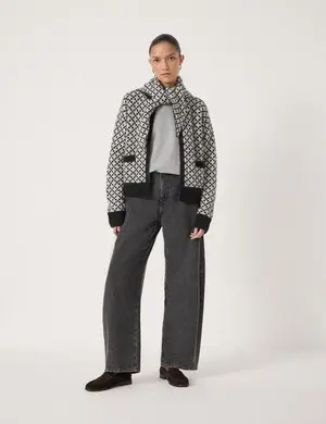 HUSH Jacquard Wool Edge-to-edge Cardigan
