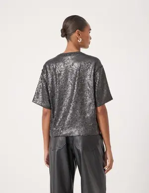 HUSH Holly Matte Sequin T-shirt