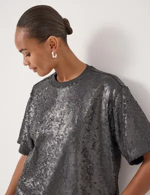 HUSH Holly Matte Sequin T-shirt