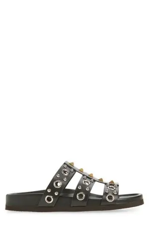 Valentino Garavani Rockstud Leather Slide Sandals