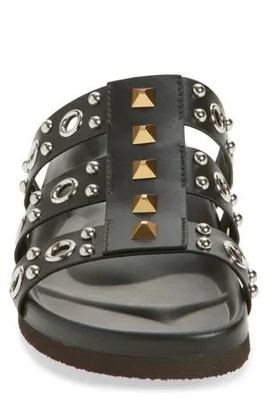 Valentino Garavani Rockstud Leather Slide Sandals
