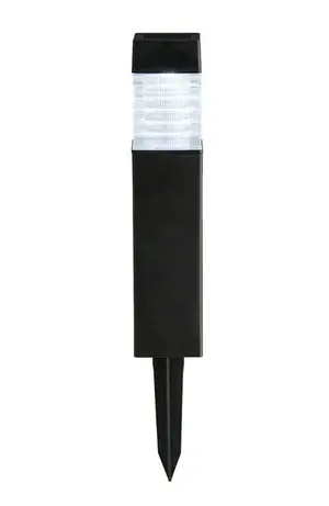 GLITZHOME Set Of 6 Solar Powered Transparent Texture Lens Pathway Stake Light