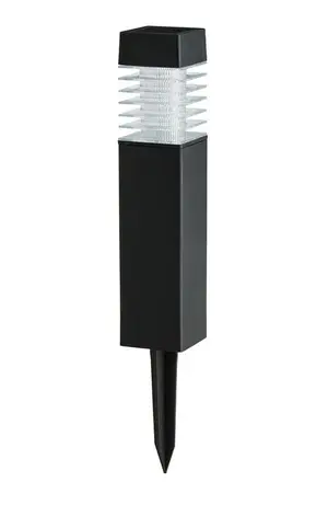 GLITZHOME Set Of 6 Solar Powered Transparent Texture Lens Pathway Stake Light