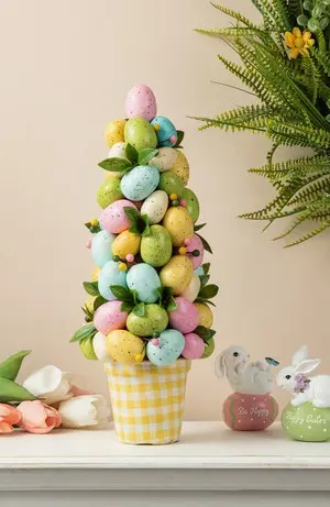 GLITZHOME 16"h Easter Egg Table Tree Decor