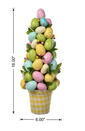 GLITZHOME 16"h Easter Egg Table Tree Decor