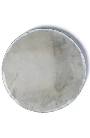 GLITZHOME Set Of 2 Cement Flower Textured Stepping Stones