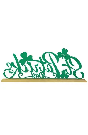 GLITZHOME 16"l St. Patrick's Metal Table Decor