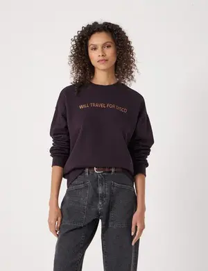 HUSH Disco Embroidery Cotton Sweatshirt