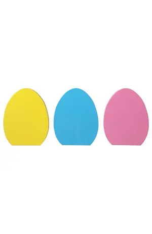 GLITZHOME Set Of 3 Easter Wooden Easter Egg Table Decor