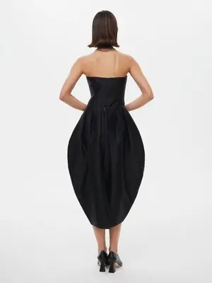 ALAS Silk Wool Blend Tulip Skirt - Black