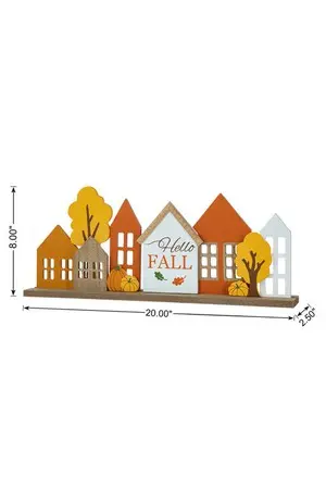 GLITZHOME Fall Wooden House Table Decor